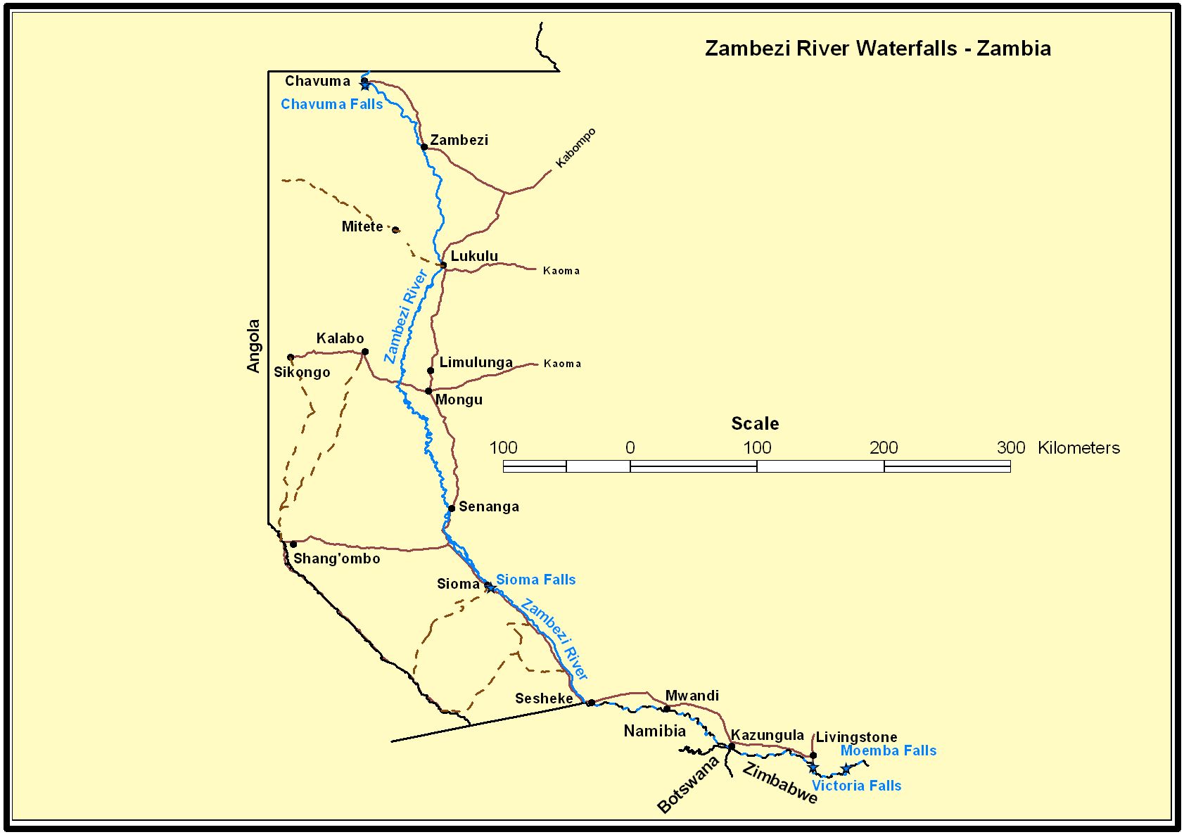 Moemba Falls – Zambian Maps And Places
